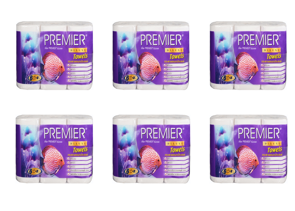 กระดาษเอนกประสงค์เยื่อกระดาษบริสุทธิ์ พรีเมียร์ ฟิช ดีลักซ์ หนา 2 ชั้น ...