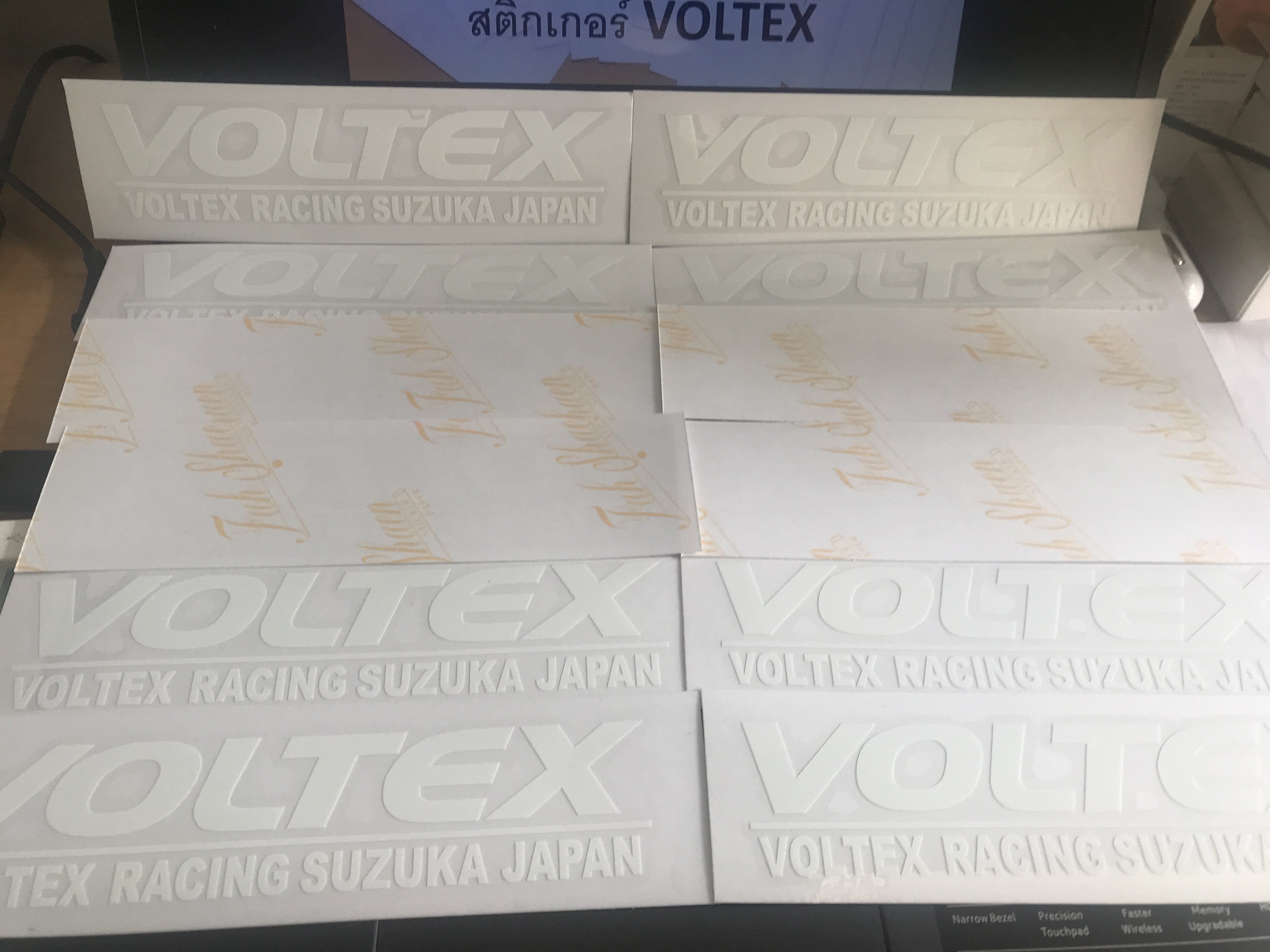 ส่งฟรี! สติ๊กเกอร์แต่งรถSticker Voltex สปอยเลอร์ ลิ้นหน้า สีขาว 1คู่ ...