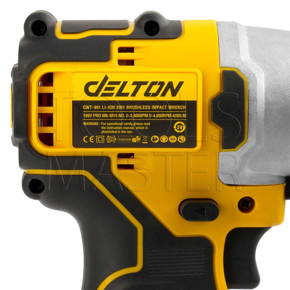 DELTON 2in1 บล็อกแบต & สว่าน 199V รุ่นใหม่! มอเตอร์ BRUSHLESS ไร้แปรงถ่าน พร้อมแบตเตอรี่ Li-ion ...