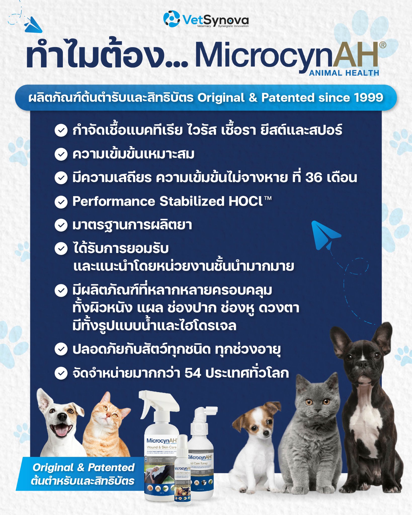 MicrocynAH Wound Skin Care Spray สเปรย์พ่นแผล ฆ่าเชื้อ ลดการอักเสบ โรค ...