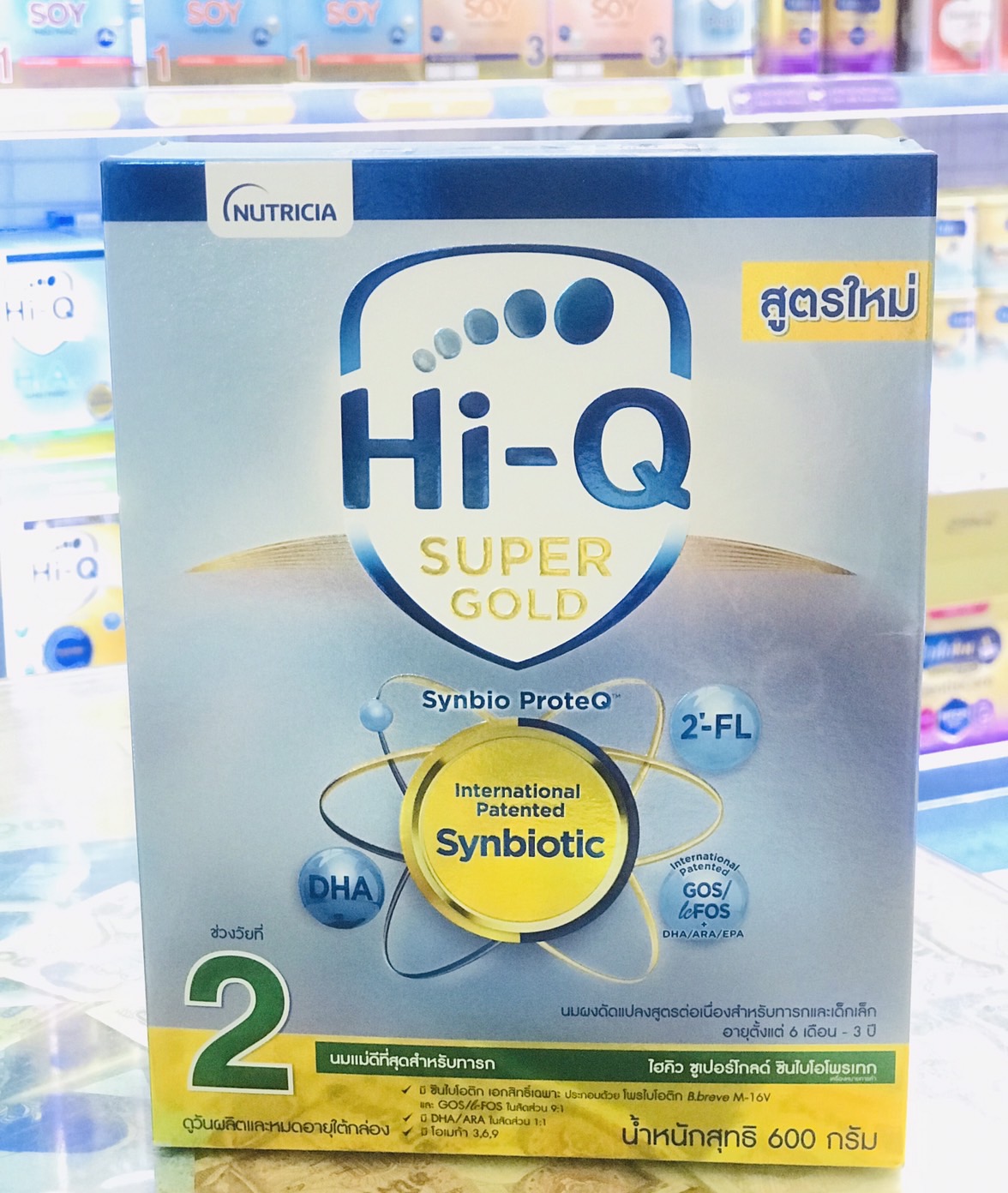 นม ผง ไฮคิว ซุปเปอร์โกลด์ ซินไบโอโพรเทก สูตร 2 ขนาด 600 กรัม Hi q super ...