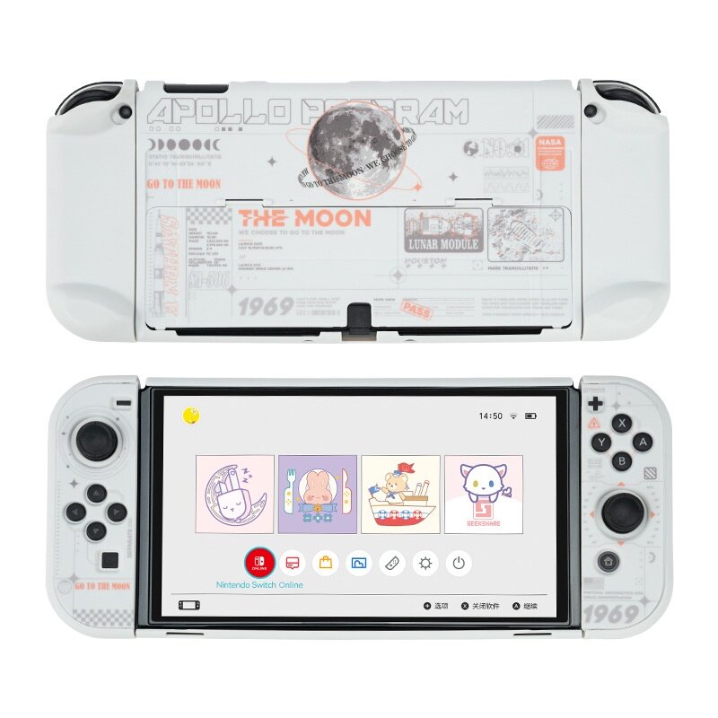 [GeekShare™] TPU+PC OLED CASE เคสใส อวกาศ Apollo Nintendo Switch OLED สกรีนลาย สุดเท่ ใส่ลง Dock ...