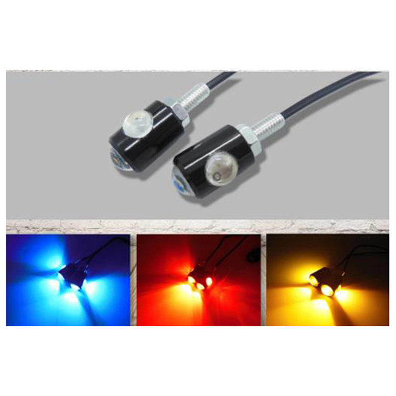 2pcs Universal Motorcycle LED Mini Turn Signal Eagle Eye Shape Turn ...