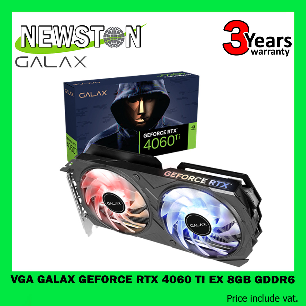 Vga การ์ดแสดงผล Galax Geforce Rtx 4060 Ti Ex 8gb Gddr6 Csit