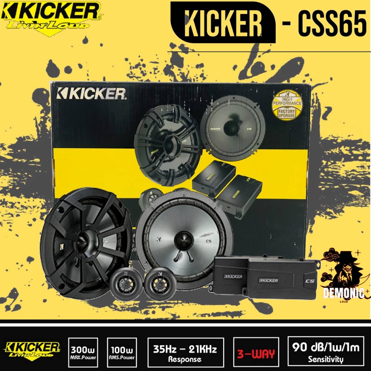 ลำโพงเสียงดี นุ่มลึก (ของแท้ 100%) BEST SALLER Kicker CSS65 ลำโพงแยก ...