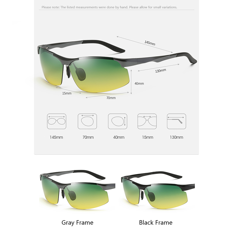 KATELUO อลูมิเนียม Day Night Vision Dual ใช้บุรุษแว่นตากันแดด HD Polarized UV400 แว่นตากันแดดชาย ...