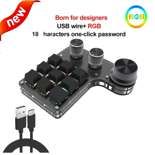 Programmable DIY Mechanical Keyboard Bluetooth/USB Wired RGB Custom ...