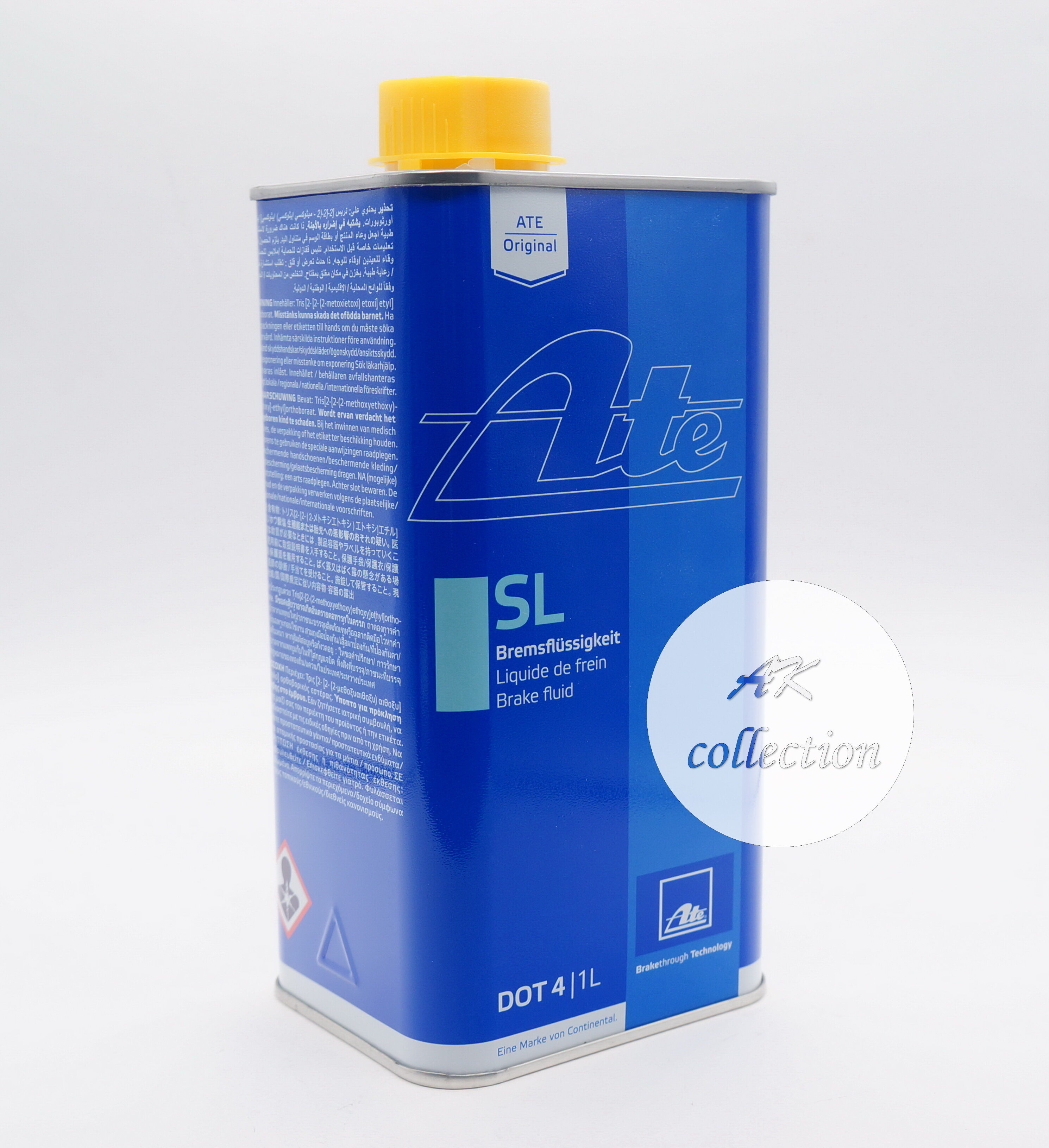 ATE น้ำมันเบรค เอเต้ DOT 4 SL ขนาด 1.0 ลิตร สีเหลือง น้ำมันเบรค ทนความ ...