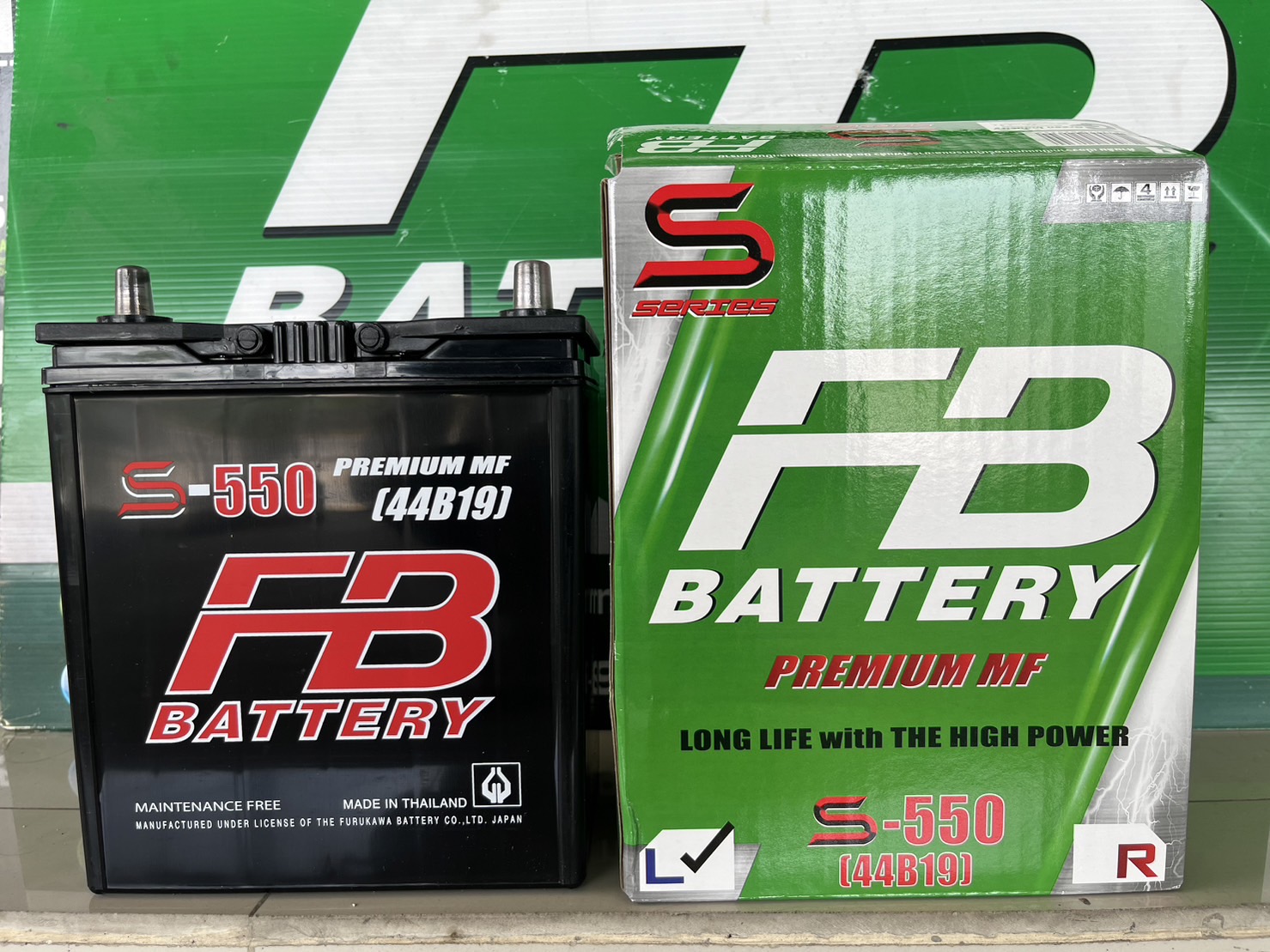 FB แบตเตอรี่ S-550L (44B19L) 12v40แอมป์ CCA370 ขั้วL FB BATTERY PREMIUM MF เติมน้ำกรดและชาร์จไฟ ...