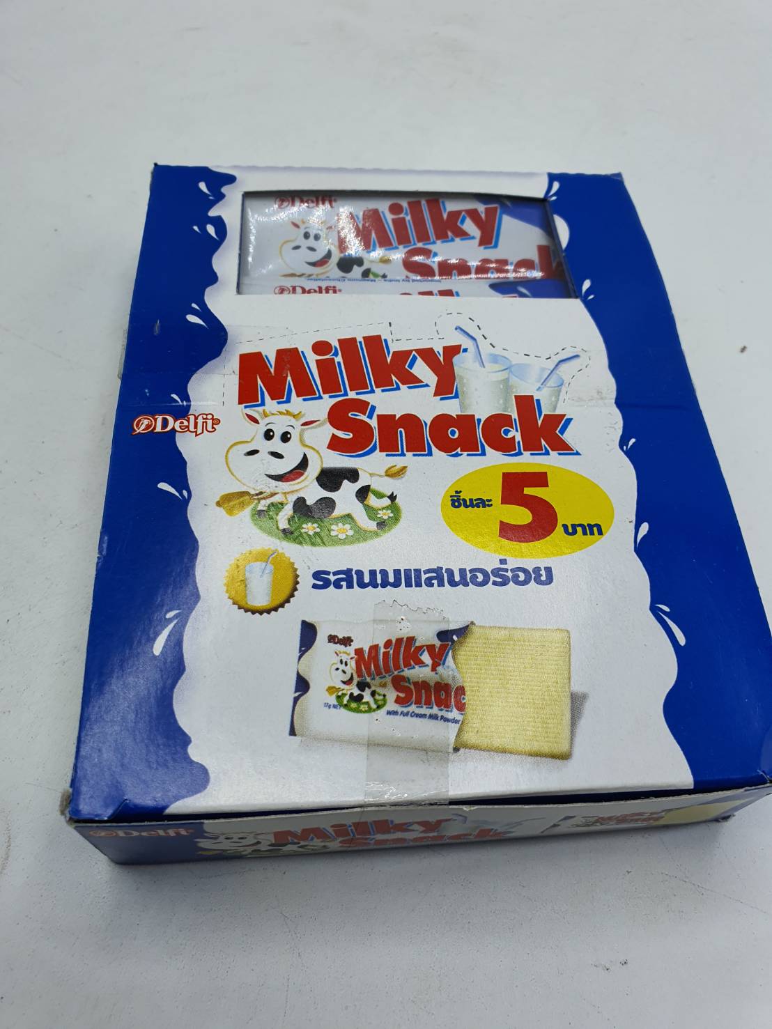 12 ชิ้น milky snack เดลฟี่ มิลกี้ สแนค ช้อคโกแลตรสนม ขนมเด็ก ช็อคโกแลต ...