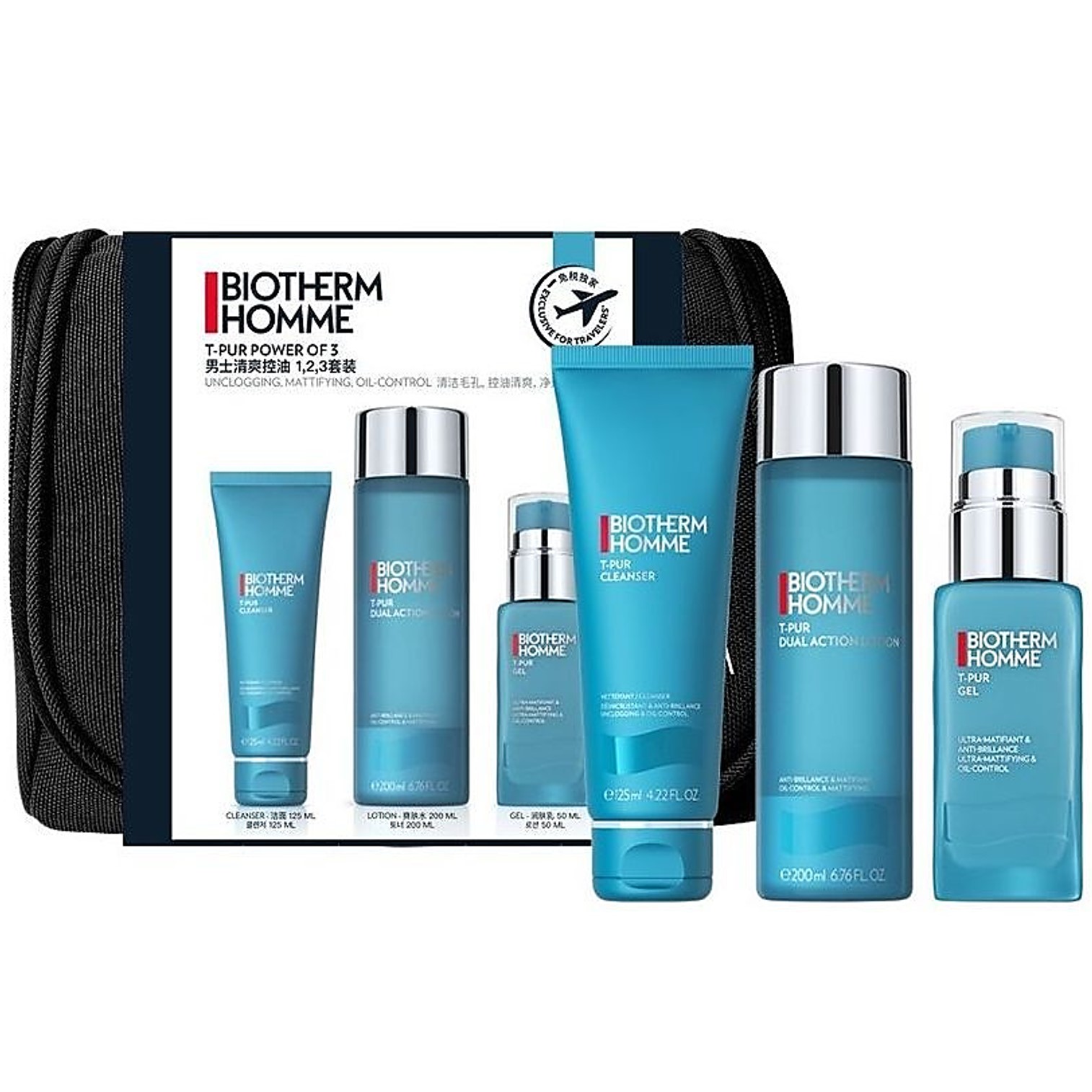 Biotherm Homme T-Pur Power of 3 Bag Set Limited Edition ชุดผลิตภัณฑ์ทำ ...