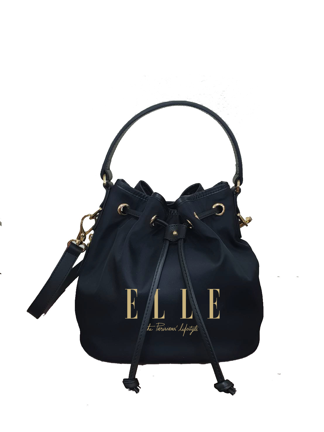 ELLE BAG กระเป๋า BUCKET BAG ( ทรงมีจีบรูดปากกระเป๋า) Nylon THE COUTURE ...