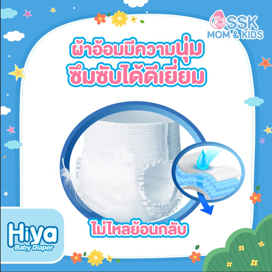 แพมเพิส Hiya กางเกงผ้าอ้อม ผ้าอ้อมเด็กสำเร็จรูป แพมเพิส ผ้าอ้อมแรกเกิด ...