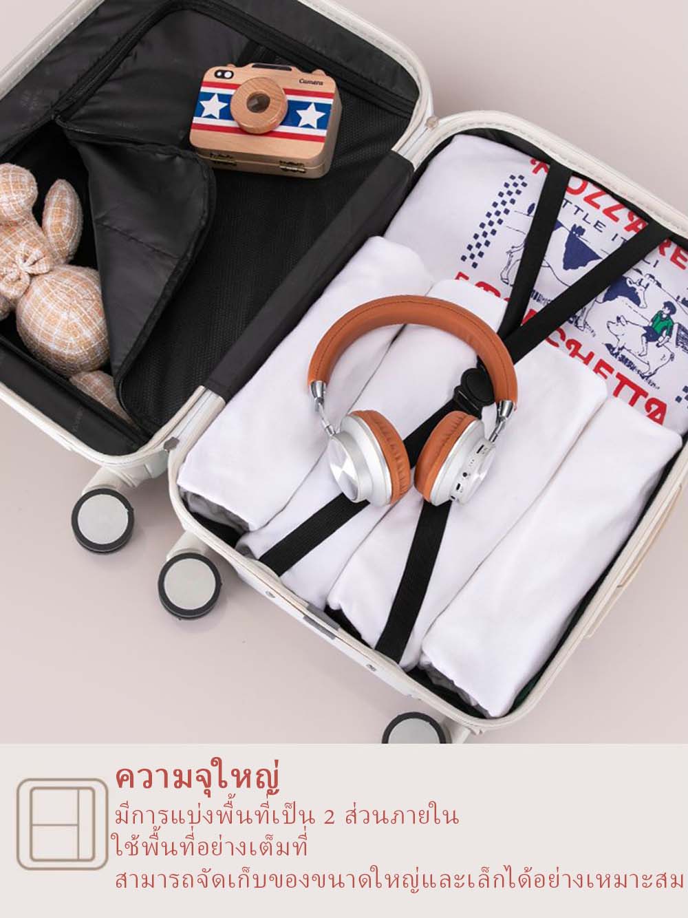 ZT luggage 20-24 inch fashion stripe luggage large capacity travel bag ...