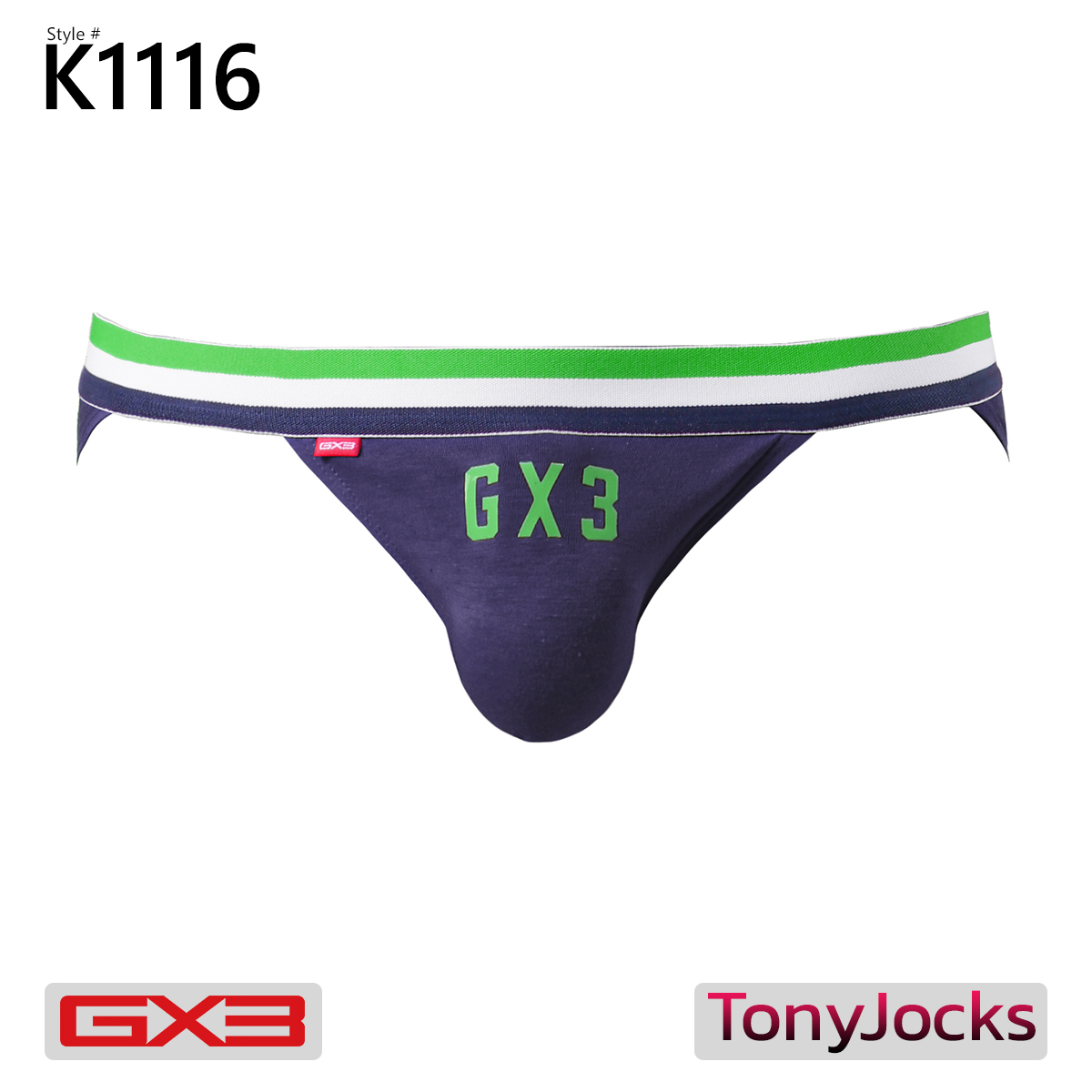 กางเกงในชาย GX3 Underwear COTTONPLUS Athletic BikiniBrief - Navy Blue By TonyJocks กางเกงชั้นใน ...