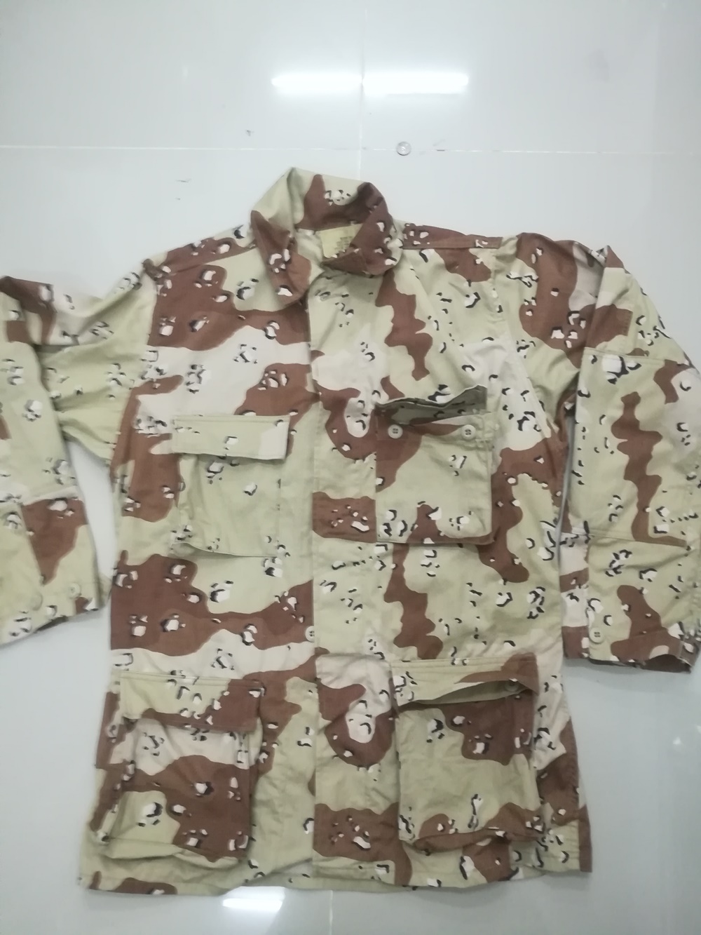 03USARMYเสื้อทหารUS ขนาดM-Lรอบอก46-48นิ้วลายพราง ทะเลทราย6สีSHIRT BDU ...