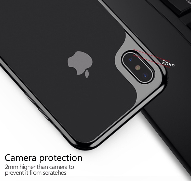 iPaky Luxury Electroplated Clear Silicone TPU Case for Apple iPhone X ...