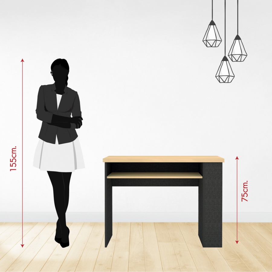 Delicato โต๊ะคอมพิวเตอร์ 100 cm. REAL - Globalhouse - ThaiPick