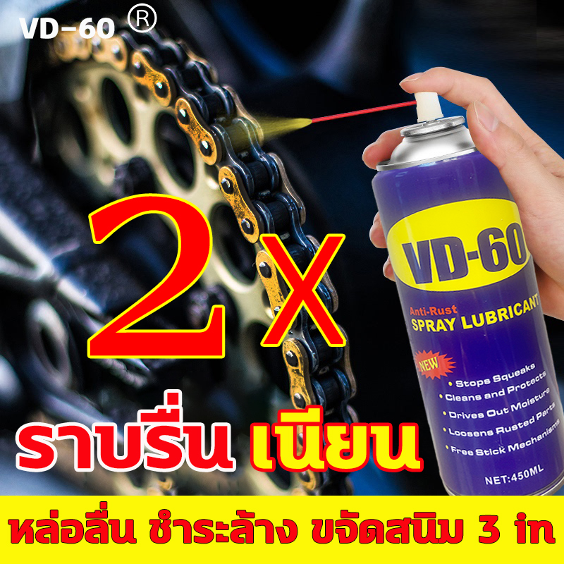 กำจัดสนิมอย่างทรงพลัง ใช้แค่ 1 วินาที VD-60น้ำยากัดสนิม กัดสนิม ไม่ทำ ...