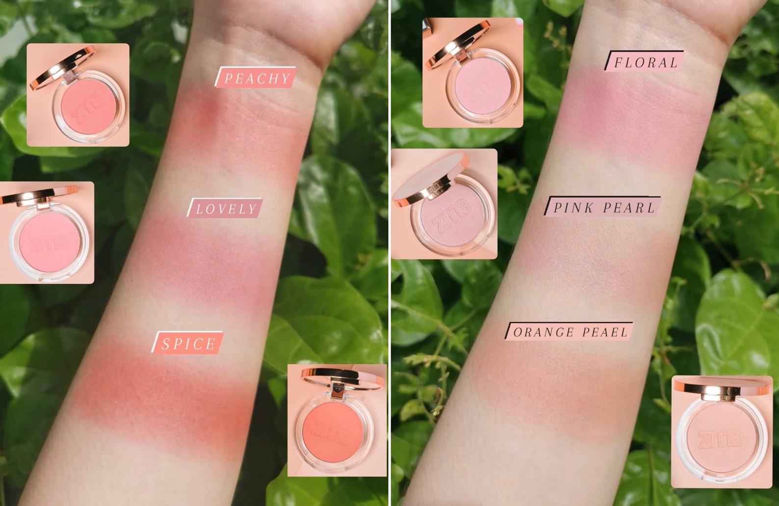 ZME บลัชออน สไตล์เกาหลี สีน่ารัก เกลี่ยง่าย สีสวยเนื้อแมทและชิมเมอร ...