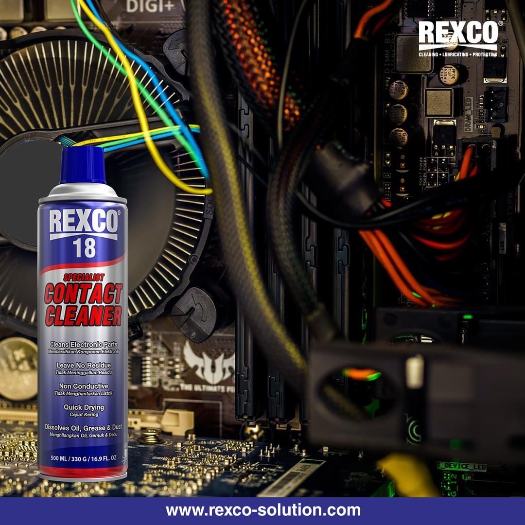 REXCO 18 CONTACT CLEANER 220 ML 180 G 7.4 fl OZ สเปรย์ทำความสะอาดผิว ...