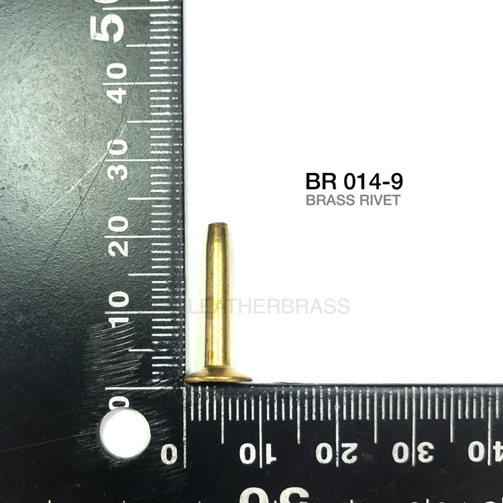 BR014 รีเวท Rivet Brass อะไหล่สำหรับงานกระเป๋าหรือ แพ็คบรรจุ25ชิ้น เนื้อทองเหลืองแท้ ...