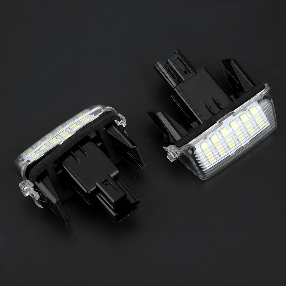 【ราคาต่ำสุด】2 LED License Lamp pcs 18 ลูกปัดนำป้ายทะเบียนรถ LED แผ่น ...