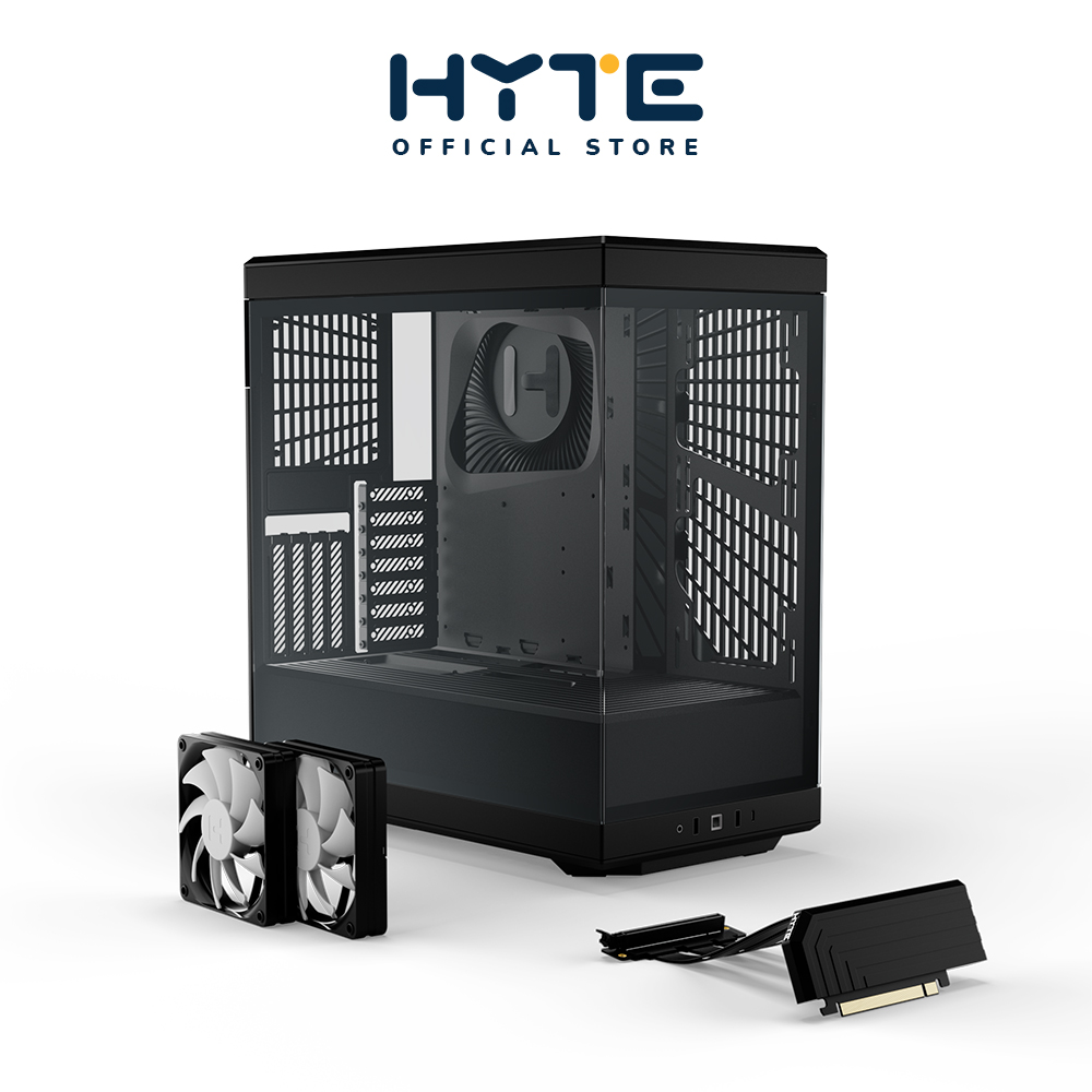 [HYTE Official Store] HYTE Y40 SNOW WHITE WITH 2 FANS AND RISER ...