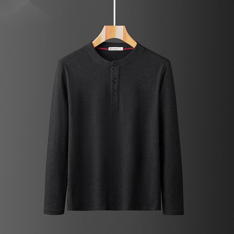 M-5XL 2022 ฤดูใบไม้ร่วงใหม่ทั้งหมดตรงกับแขนยาวเสื้อยืดผู้ชายรอบคอเสื้อยืดบาง เสื้อยืดแขนยาว ...