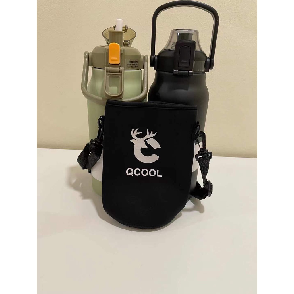 ((ขวดน้ำเด็ก)) เตรียมไป โรงเรียน กระเป๋าสายสะพาย สำหรับใส่ขวดน้ำใหญ่ QCOOL CILLE 1.7L สินค้า ...