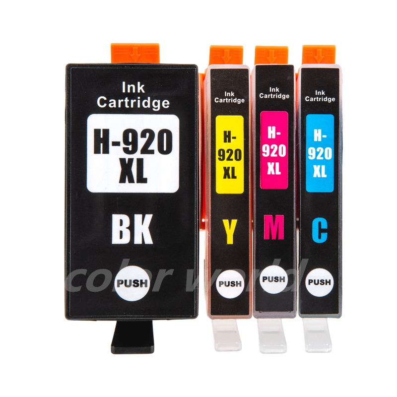 4 Pack 920XL BK C M Y Ink Cartridge 920 XL Black Cyan Magenta Yellow ...