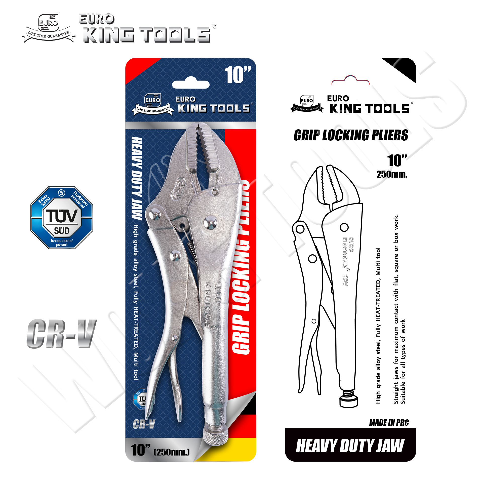 คีมล็อก คีมล็อค 10 นิ้ว ยี่ห้อ EURO KING TOOLS รูปทรงโค้งเว้าเหมาะมือ ...