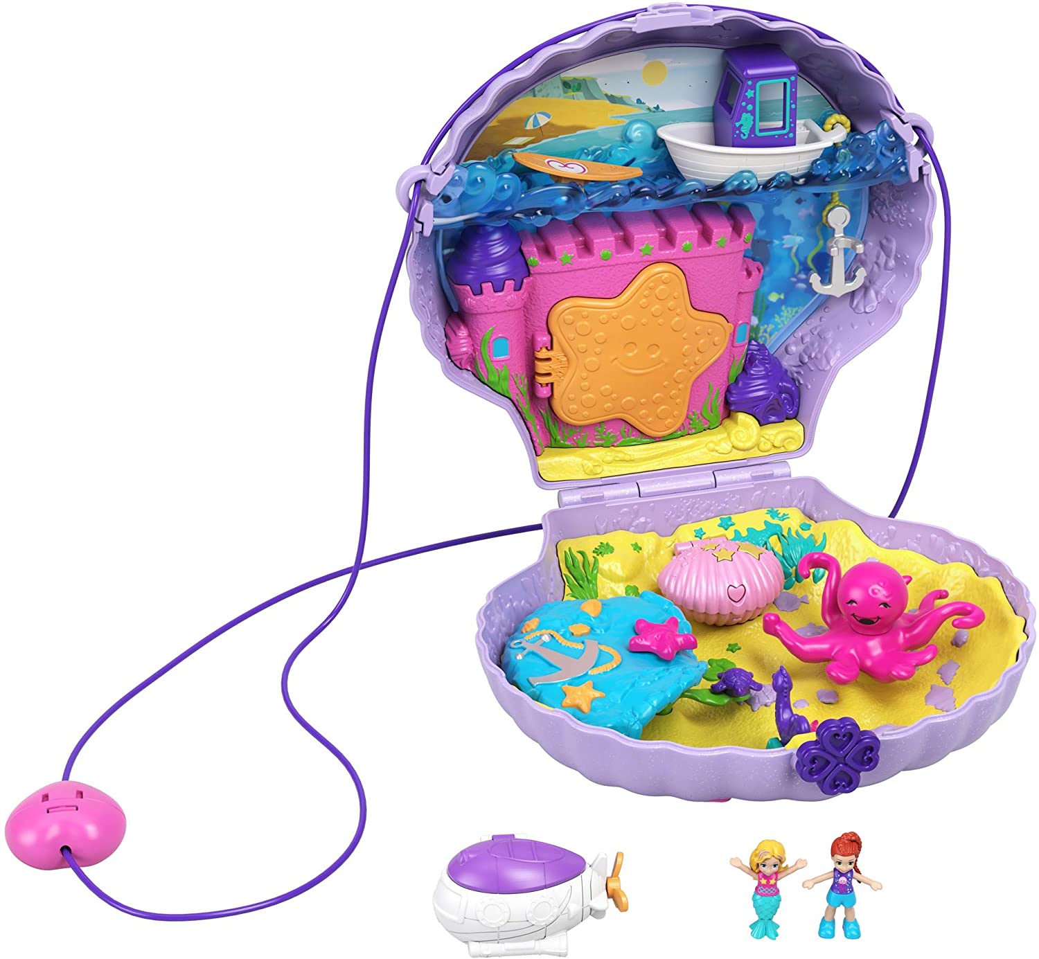 2021 Original Mat Polly Pocket Tiny Power Seashell Girls Home Toys for ...