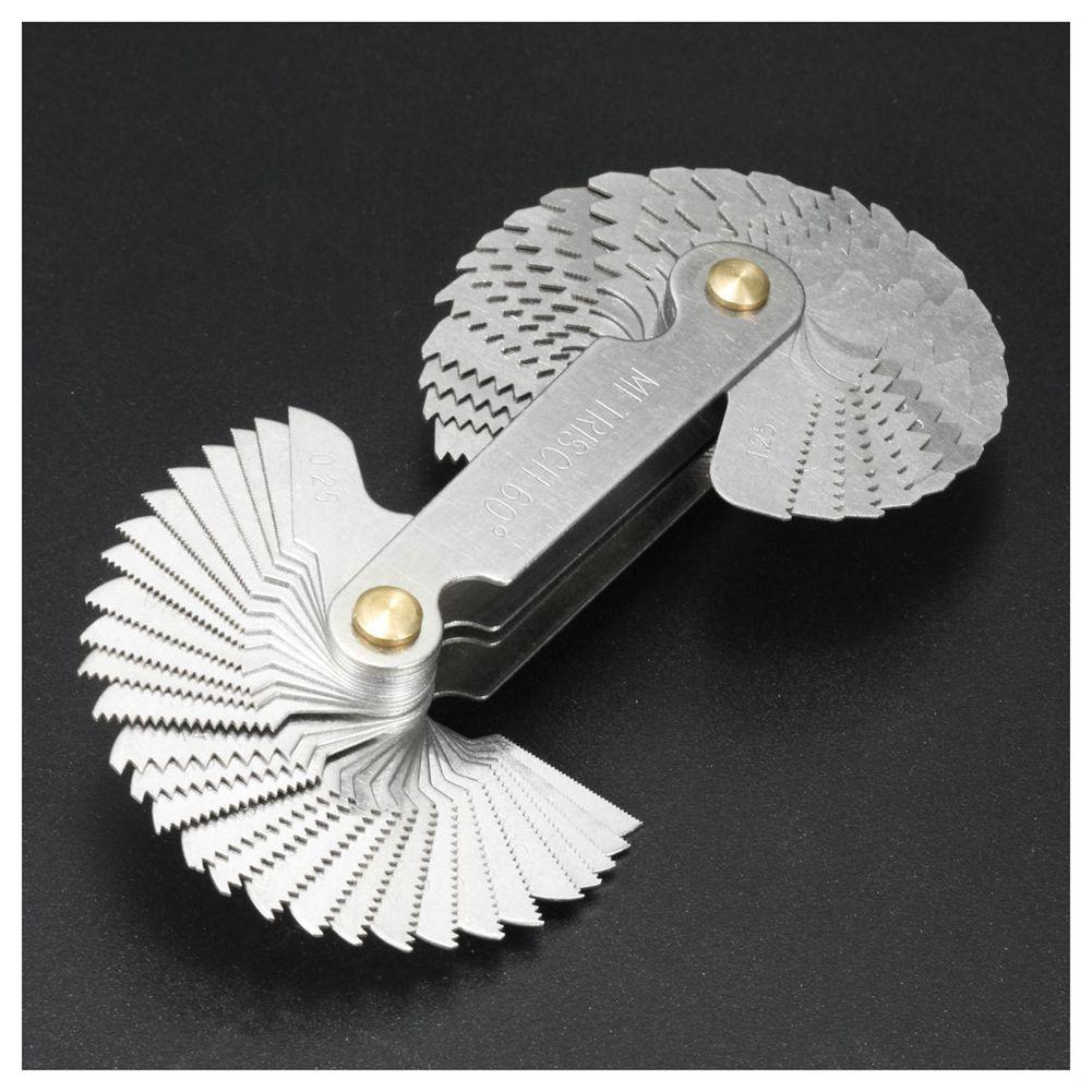 New NEW 58xBlades Metric Whitworth 55&60 Degree Thread Measuring Gauge ...