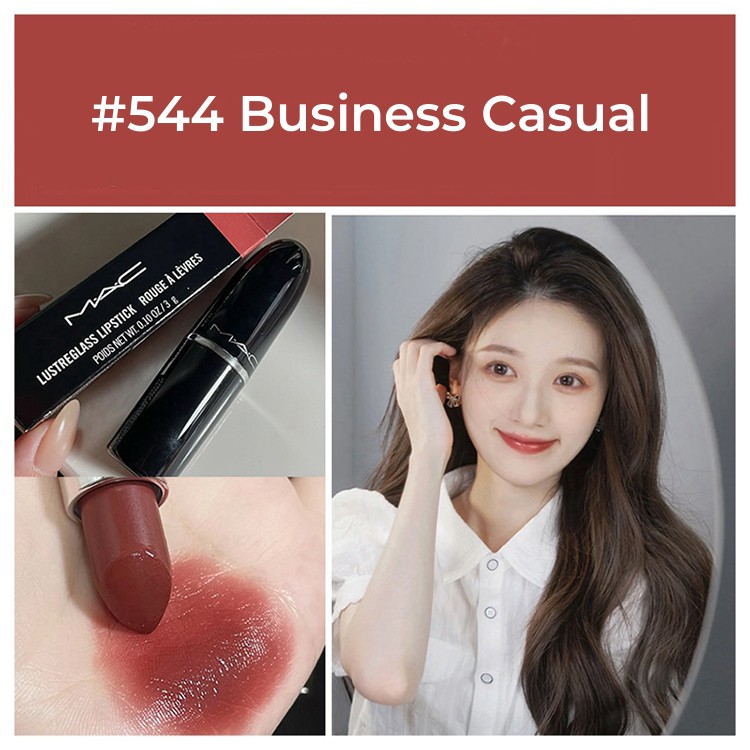 ลิปสติกMAC Lustreglass Sheer-Shine Lipstick #520 #543 #544 #549 ลิปmac พร้อมถุงแบรนด์แถมน้ำหอม ...