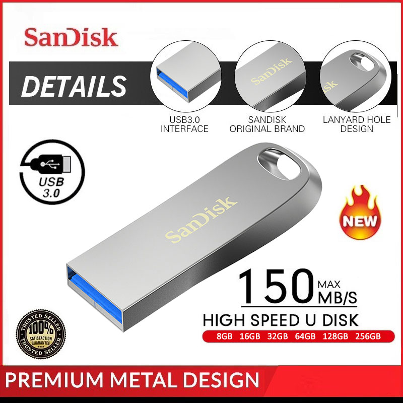 แฟลชไดร์ฟ SANDISK Flash Drive ULTRA LUXE USB 3.0 (SDCZ74-G46 ...