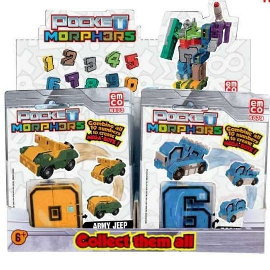 Transformers Pocket Morphers Number 0-9 Number 0-9 Emco MEGA BOTZ ...