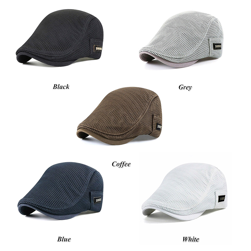 Blowing Cabbie Flat Cap Breathable Mesh Newsboy Beret Ivy Cap - Blowing ...
