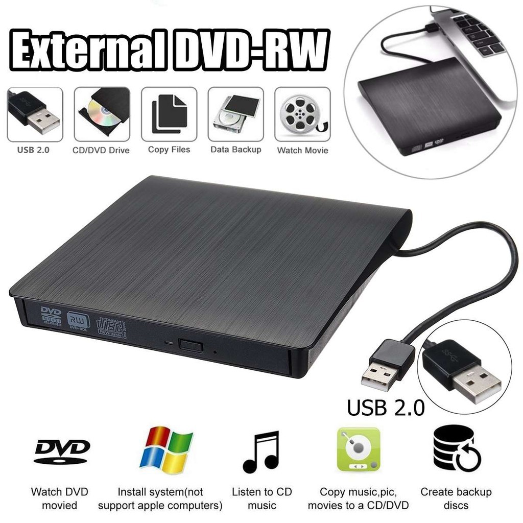 USB 3.0 DVD-RW External Slim Writer / Burner / rewriter / CD Rom Drive ...