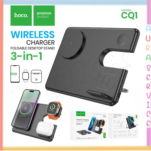 Hoco CQ1 3in1 Magnetic Wireless Fast Charger แท่นชาร์จ 3IN1 มือถือ ...