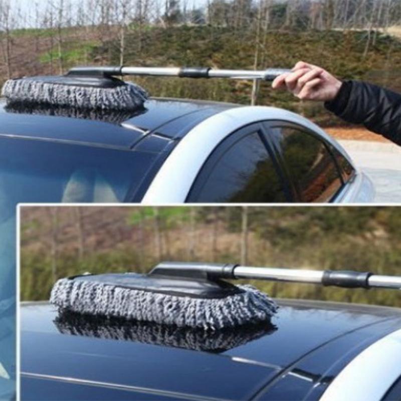 Car Wash Cleaning Brush Duster Dust Wax Mop Microfiber Telescoping ...