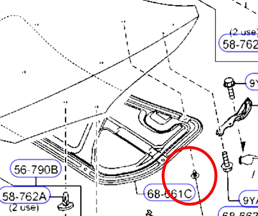 GOFFFYTEC-A681(1ชุด10ตัว)คลิปยึดแผ่นฉนวนกันความร้อนใต้ฝากระโปรงหน้า ...