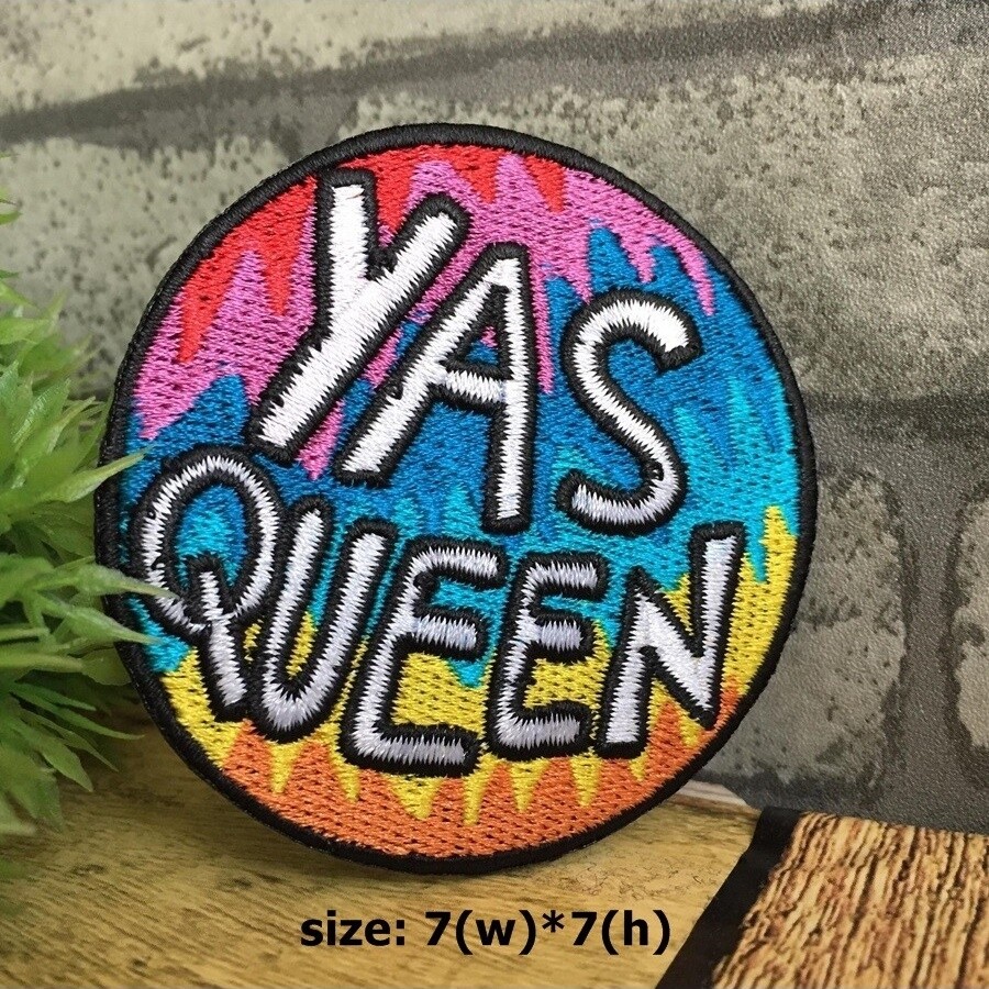 Yas Queen ตัวรีดติดเสื้อ อาร์มรีด อาร์มปัก ตกแต่งเสื้อผ้า หมวก กระเป๋า ...