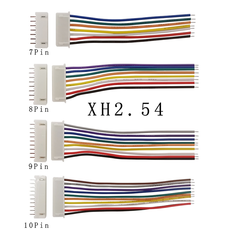 5/10sets Jst Xh2.54 Xh 2.54 Mm 2/3/4/5/6/7/8/9/10 Pin Male Female Plug Socket Wire Cable ...