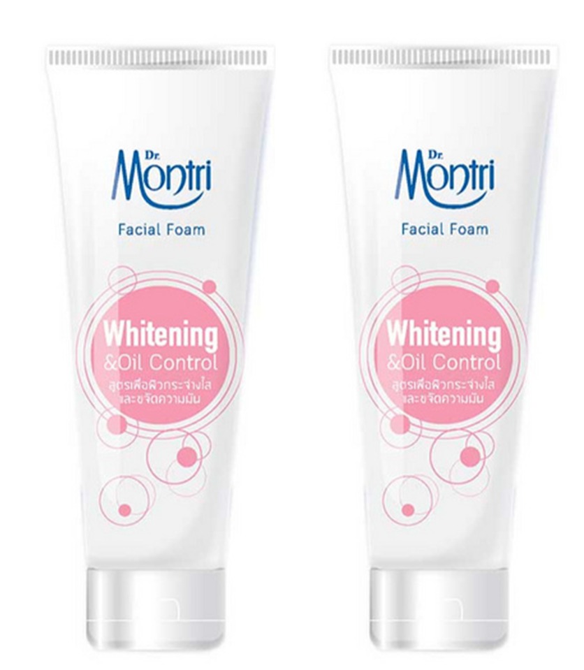 Dr.Montri Facial Foam Whitening & Oil Control 100g. (2หลอด) ดร.มนตรี แอ ...