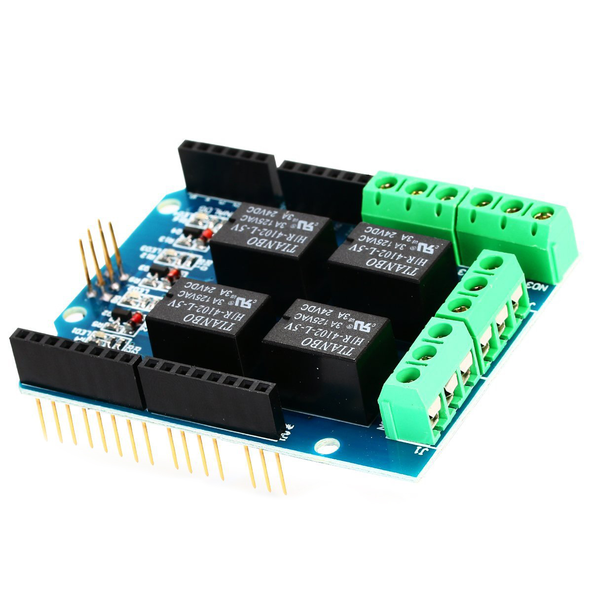 four-channel Relay Shield 5V 4-channel 4CH relay module screen for ...
