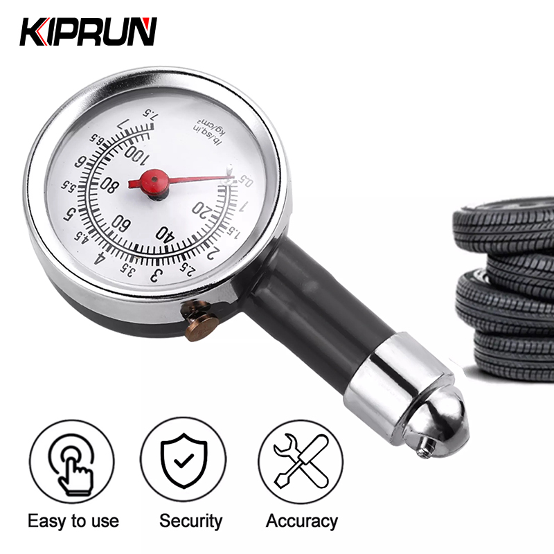 KIPRUN Tire Air Pressure Gauge Meter Handle Mirror Shaped Vehicle ...