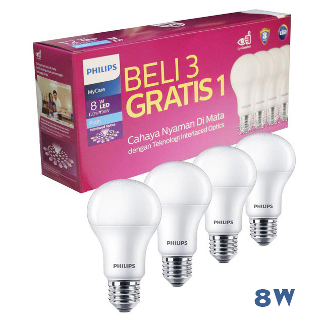 KALYANPHILIPSกล่องละ 4 ใบ หลอดไฟ PHILIPS LED bulb หลอดไฟและอุปกรณ์ ...