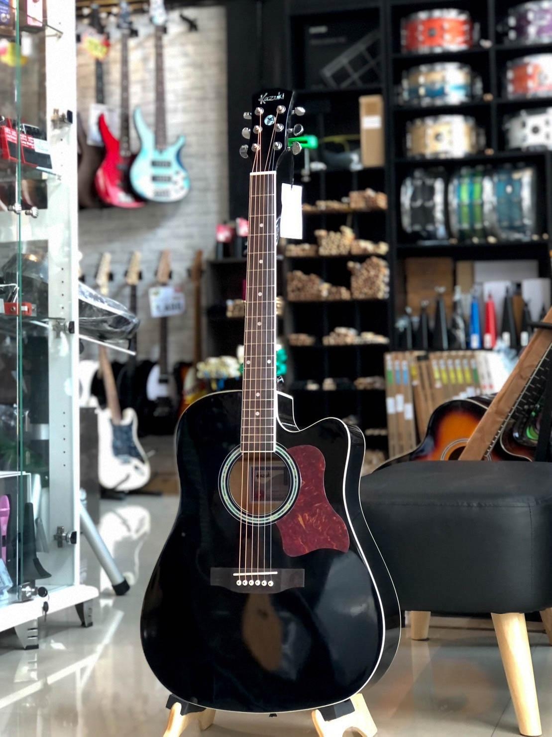 🎥 กีต้ารโปร่ง / โปร่งไฟฟ้า Kazuki KZ-41C / Martin lee MD-410C / Kama K-410C กีต้าร์ ขนาด 41 นิ้ว ...