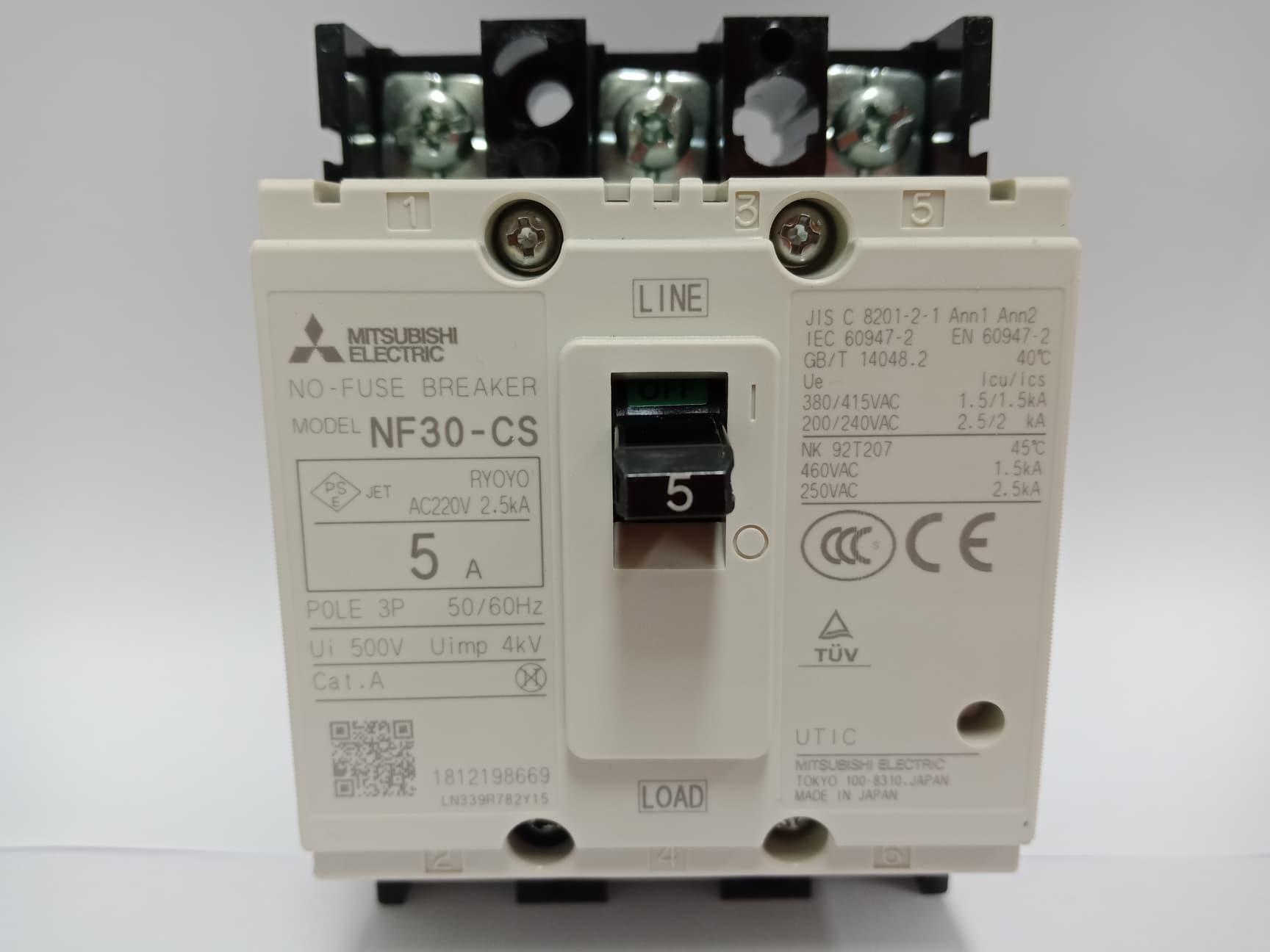 MITSUBISHI เบรกเกอร์มิตซู รุ่น NF30-CS 3P 5A - yp papercake - ThaiPick